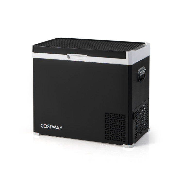 12V Portable Freezer 53QT Dual Zone Car Refrigerator Compact Ice Chest ...