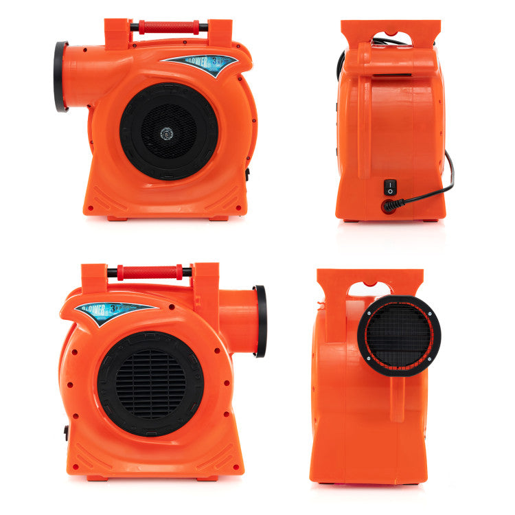 2200W 3HP Portable Commercial Air Blower UL-listed Bounce House Blower ...