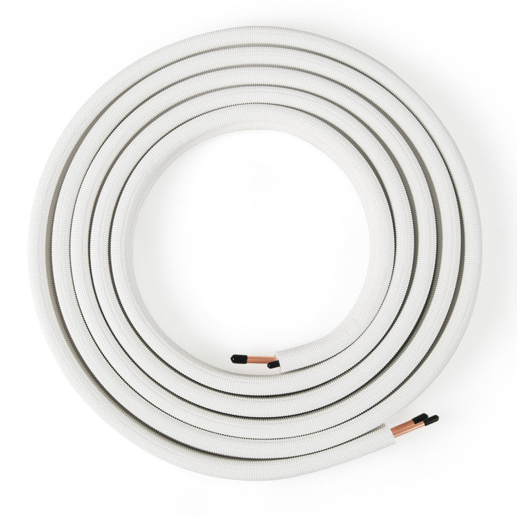 25 Feet Mini Split Line Set with 1/4 Inch and 3/8 Inch O.D. Copper Pip ...