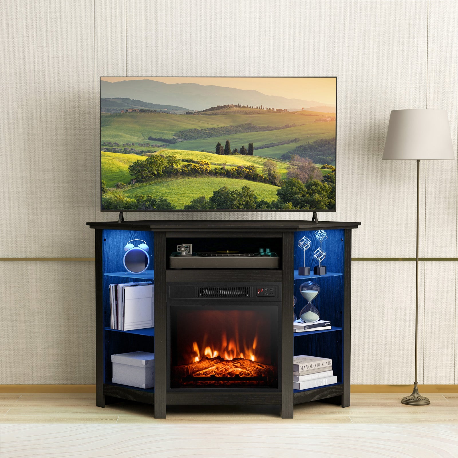 45" Fireplace Corner TV Stand Entertainment Center for TVs up to 50" w ...