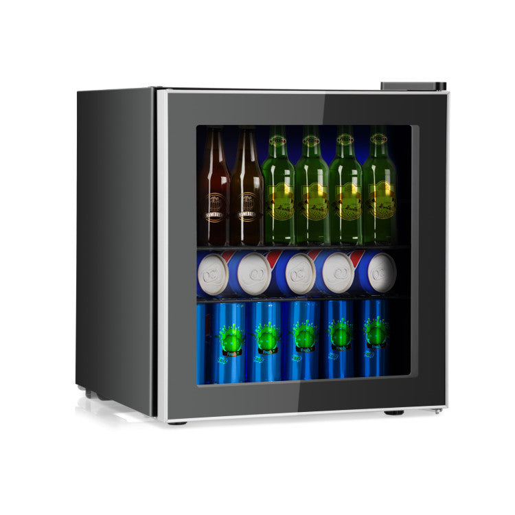 60 Can Beverage Mini Refrigerator with Glass Door – Chairliving