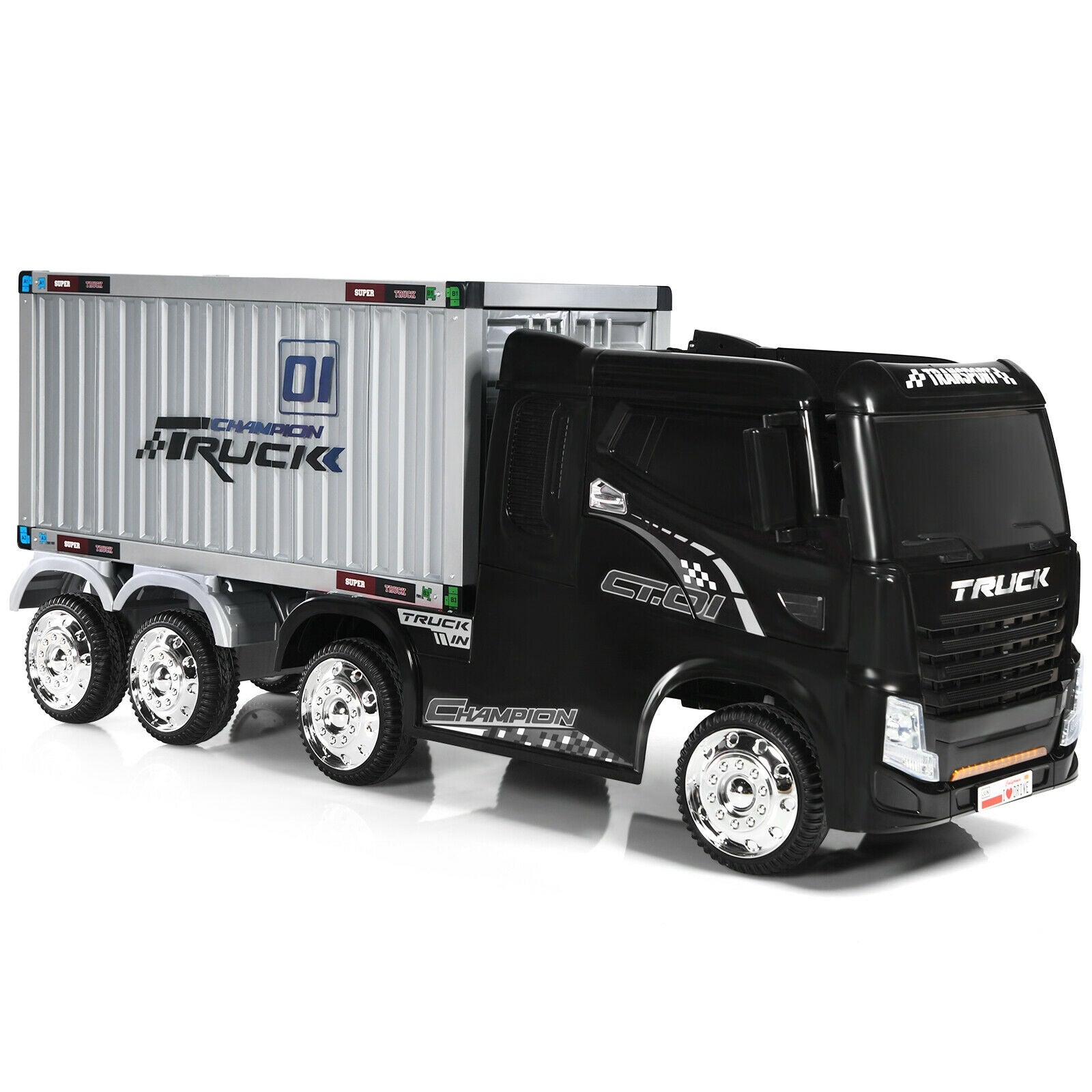 12V Kids Semi-Truck with Container and Remote Control – Chairliving
