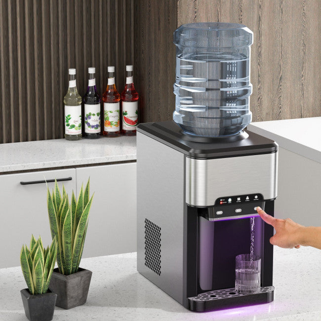 3-in-1 Water Cooler Dispenser with 3 Temperatures Setting and Built-in ...