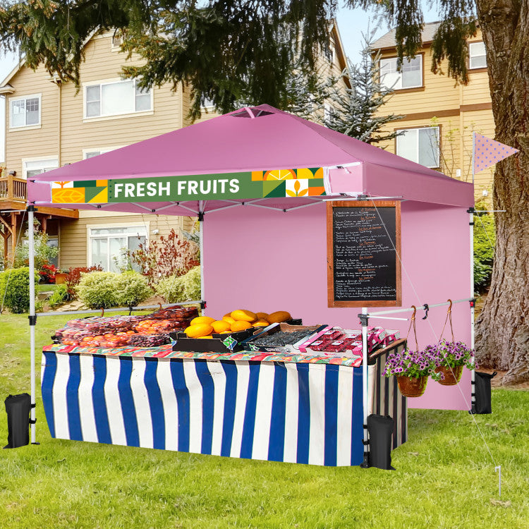 10 x 10 Feet Portable Commercial Pop-up Canopy Foldable Party Tent Awn ...