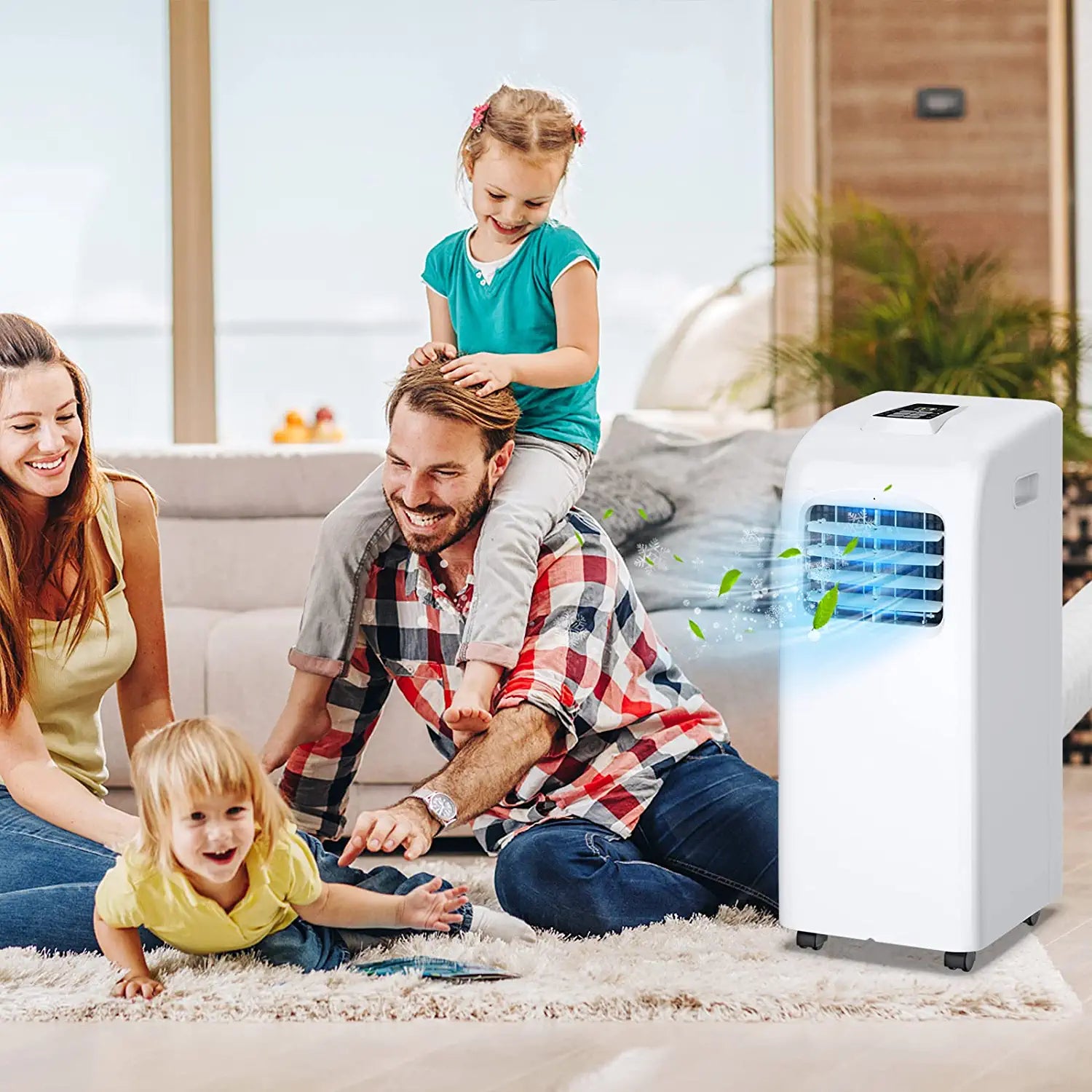 8000 BTU Portable Air Conditioner Cooler with Dehumidifier Function an ...